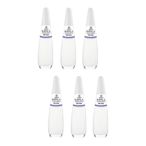 Esmalte Impala Top Pop Transparente 7,5ml C/6 un | Shopee Brasil