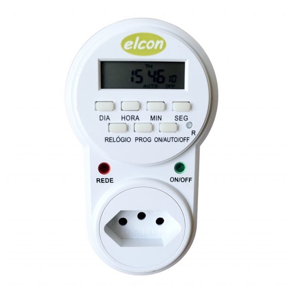 Timer Digital Programavel Para Tomada Bivolte TE-30 ELCON | Shopee Brasil