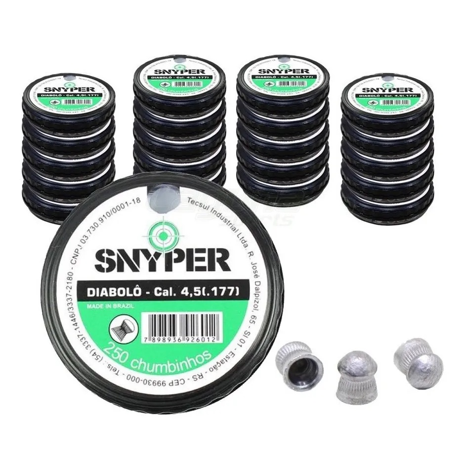 Kit 20 Cx Chumbinho Snyper 4,5mm C/ 250 Un | Shopee Brasil