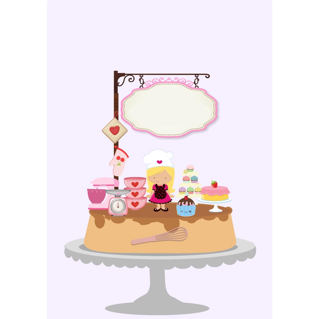 Topo De Bolo Topper De Bolo Personalizado Confeitaria | Shopee Brasil