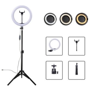 Ring Light Led Iluminador 26cm 10 Polegadas Completo 2,1m Tripé 210cm Ring 10Polegadas | Shopee ...