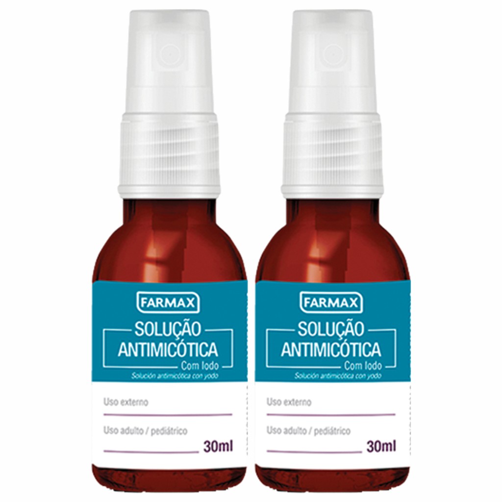 Kit 2 Solução Antimicótica Farmax Spray Com Iodo 30ml | Shopee Brasil