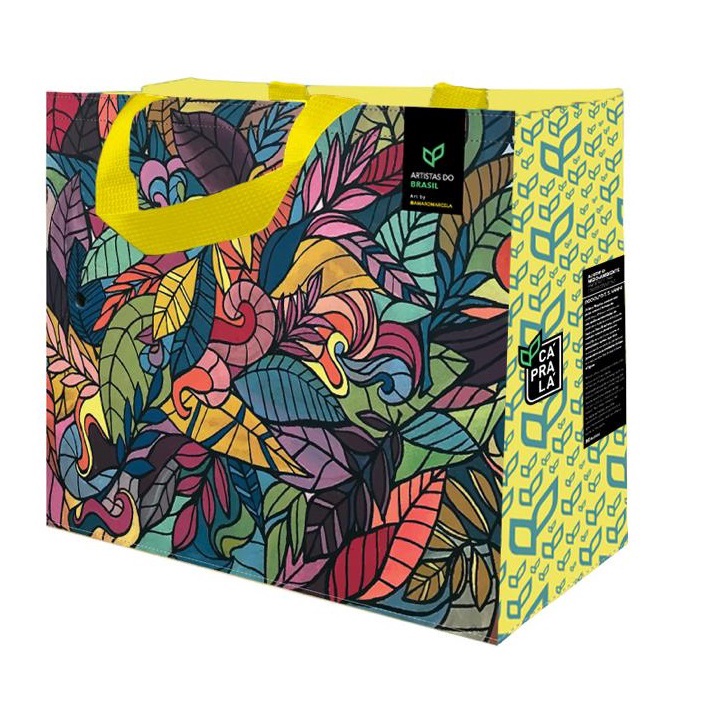 Sacola Retornável Ráfia Ecobag GRANDE B4u CáPraLá Artistas do Brasil ...