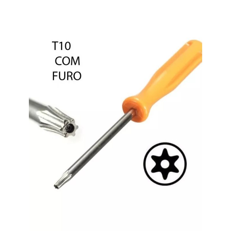 Chave Torx T10 Com Furo - Ideal Para Impressora Hp Parafuso - Escorrega ...