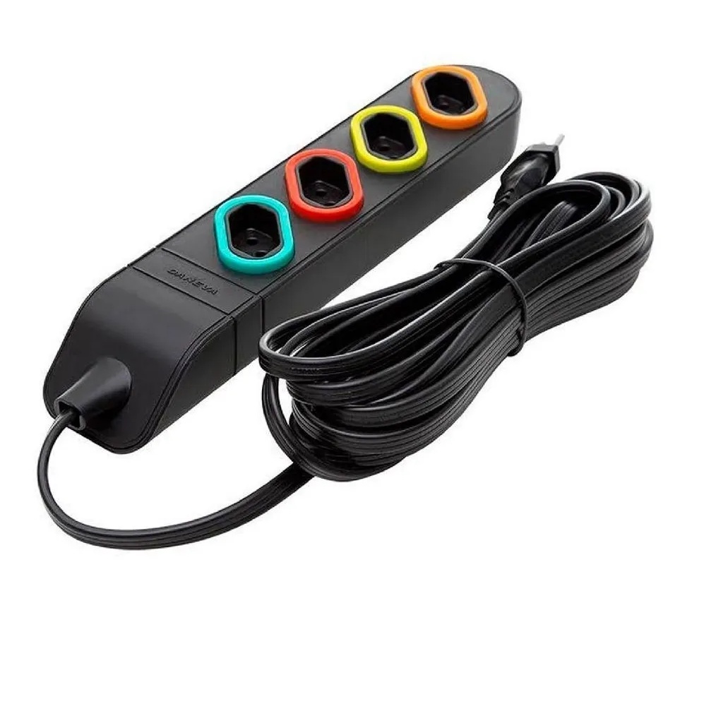 Extensão 5 Metros 4 Tomadas 3 Pinos Original Daneva Legrand | Shopee Brasil