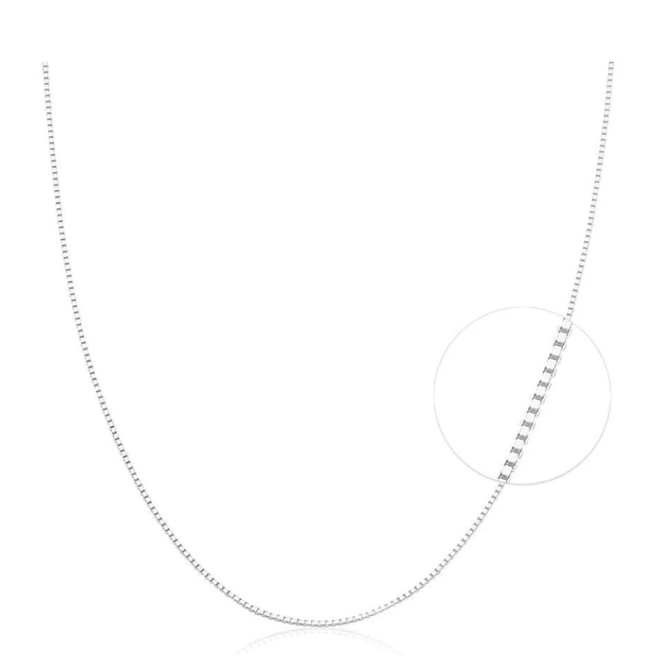 Corrente Veneziana de Prata 925 45 cm x 1mm | Shopee Brasil