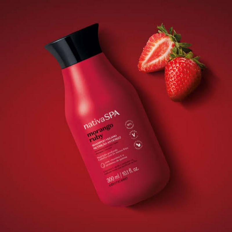 kit de shampoo e condicionador Nativa SPA Morango Ruby O Boticário 300 ...