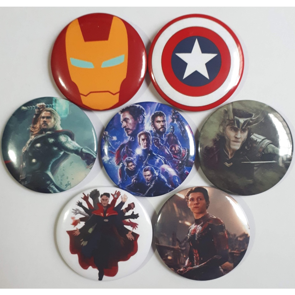 Bottons/Broches 4,5cm Personalizados Marvel | Shopee Brasil