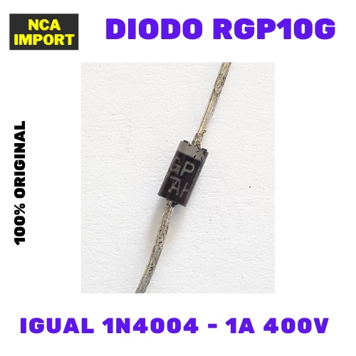 Diodo Retificador RGP10G 1A 400v IGUAL ao 1N4004 (10 peças ) | Shopee ...