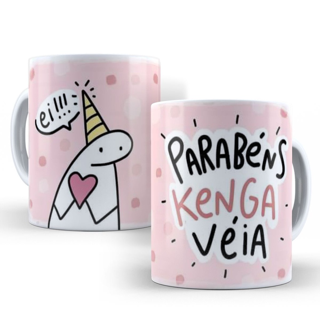 Caneca Amigas Personalizada - Porcelana Flork Meme Engraçada Divertida ...