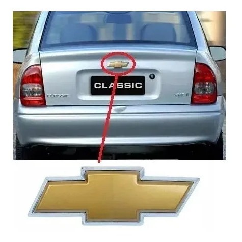 Emblema Dourado Traseiro Gm Corsa Classic Todos Adaptavel Shopee Brasil