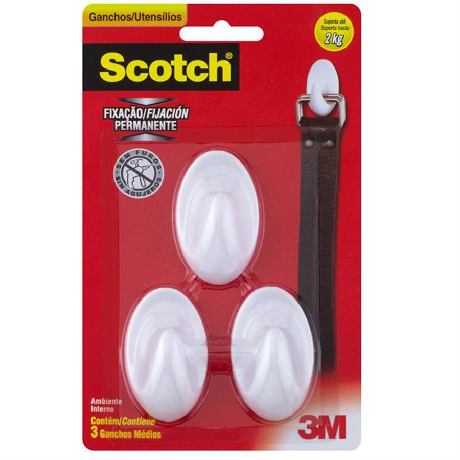 GANCHO SCOTCH MEDIO 3M (CM308) | Shopee Brasil