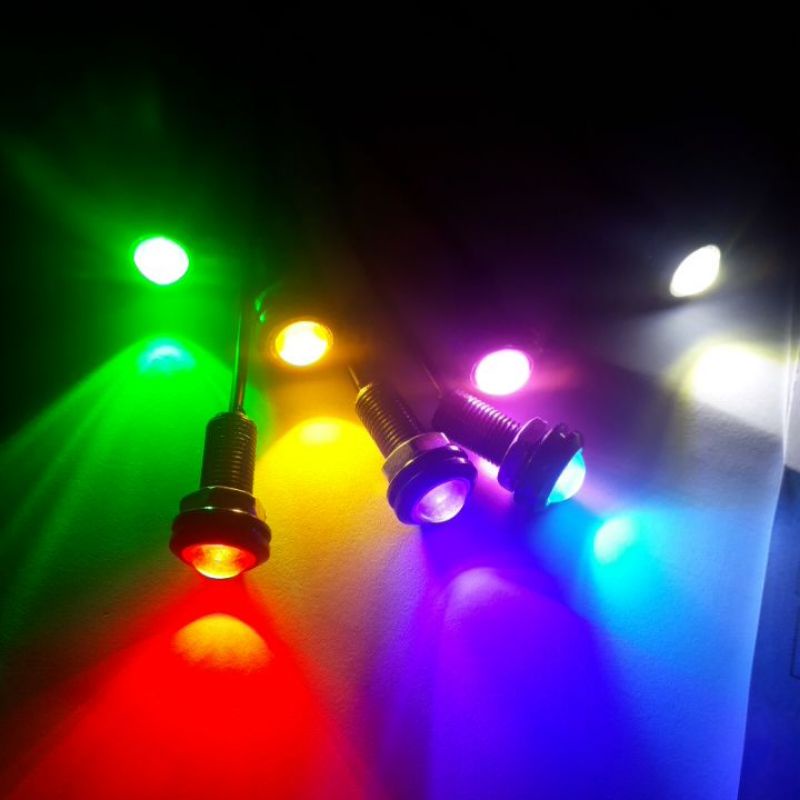 Kit estrobo strobo mini central de led com controle + 2 olho aguia 18mm ...