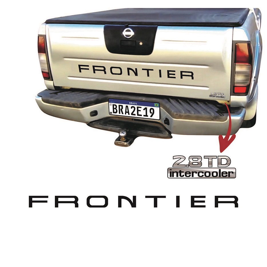 Kit Adesivo Tampa Traseira Frontier 2.8 Td Intercooler Nissan | Shopee ...