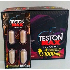 Teston Max 75%saponinas 12 Cartelas 1000mg 48 Caps - Escorrega o Preço