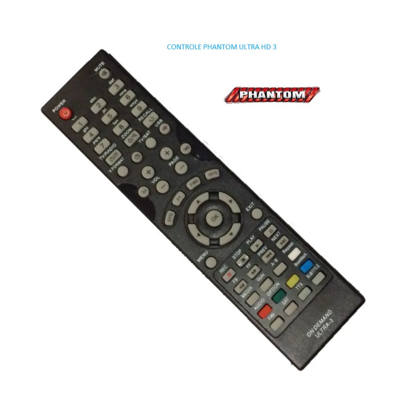 Controle remoto receptor Phantom ultra 3 hd on demand | Shopee Brasil