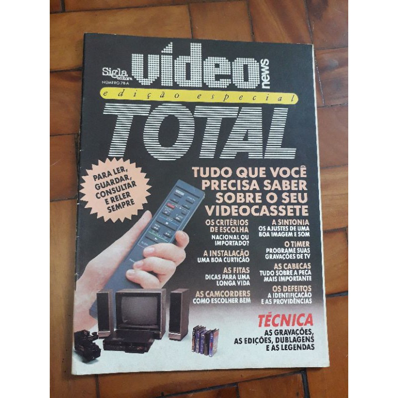 REVISTA VIDEO NEWS ESPECIAL TOTAL VIDEO CASSETE | Shopee Brasil