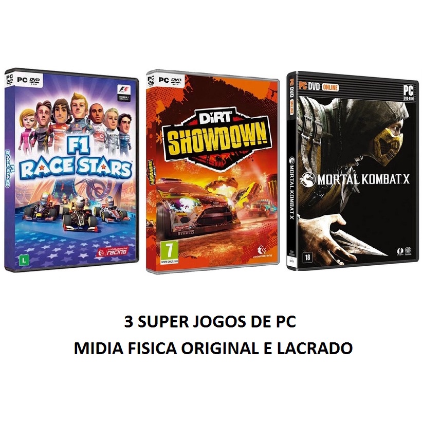 Mortal Kombat X + Dirt Showdown + F1 Race Stars - Midia Fisica Original ...