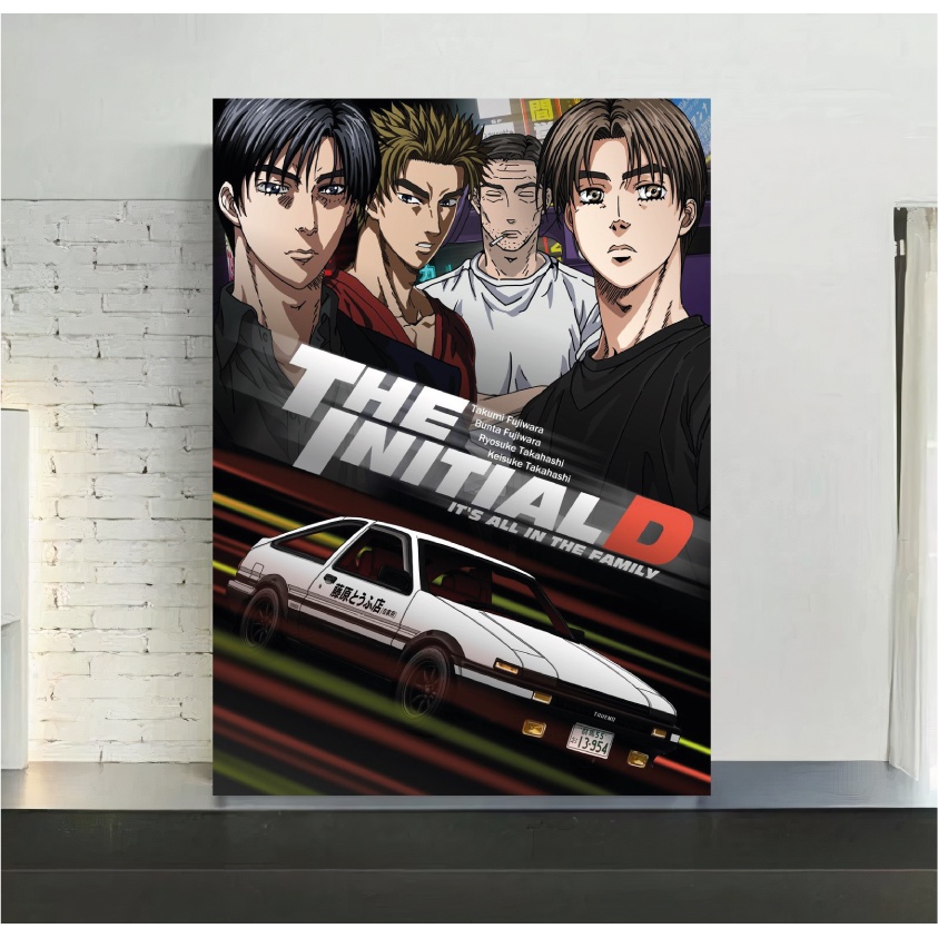 Quadro de mdf poster moldura Anime, Mangá, Initial D | Shopee Brasil