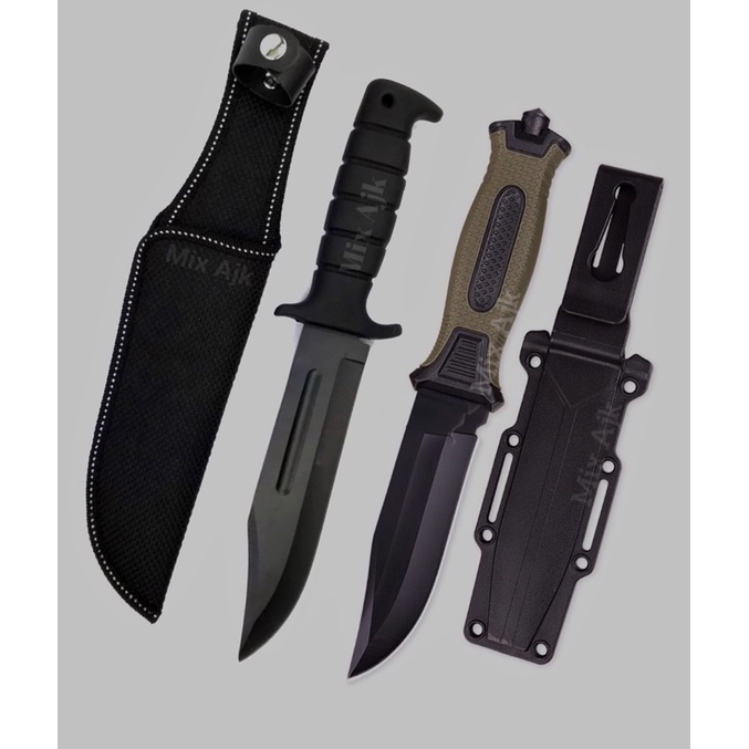 2 Faca Faca Tática Faca Militar Caça Pesca E Camping | Shopee Brasil