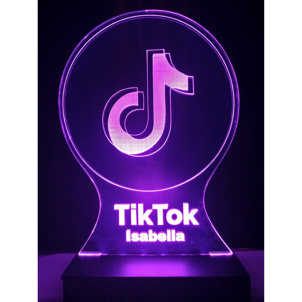 Luminária Abajur Led Tik Tok Personalizada com seu nome | Shopee Brasil