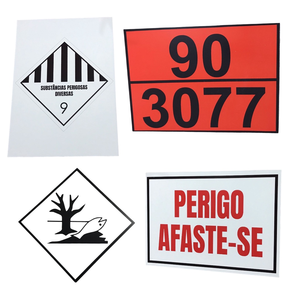 Placa 90 3077 Perigo Substancias Perigosas Diversas 9 - Placa de PVC ...
