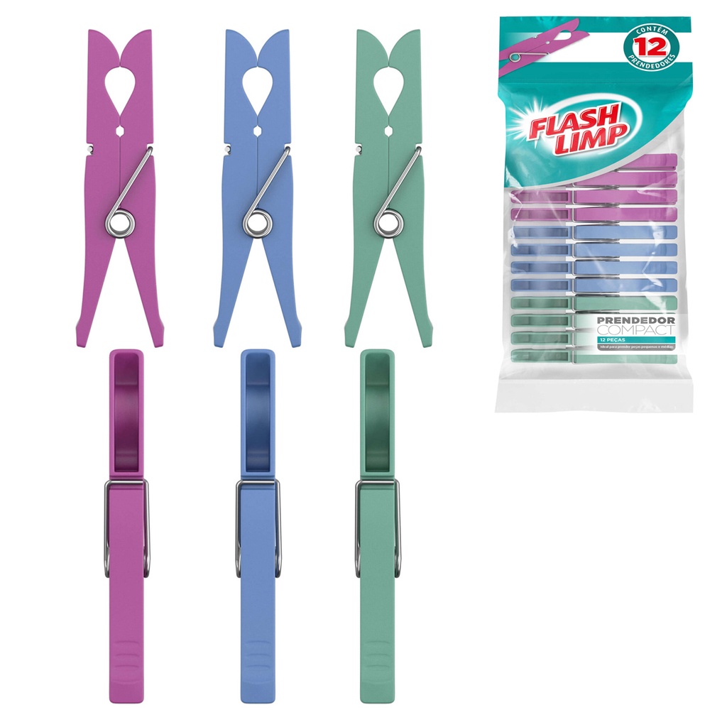 Kit 12 Pregadores De Roupas Pregador Compact Flash | Shopee Brasil