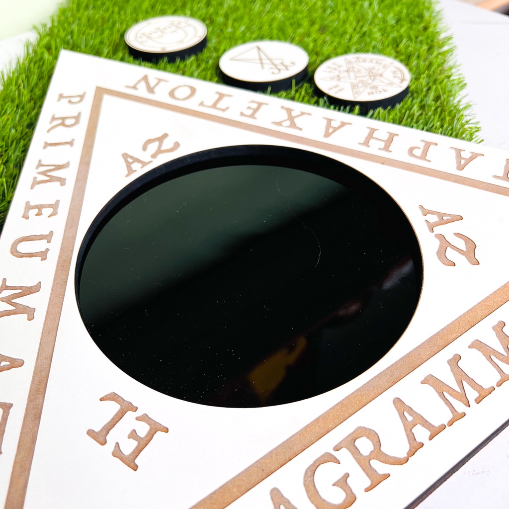 Triângulo Goetia Luciferiano 40 cm Goécia Luciferiana Goétia de Lucifer ...