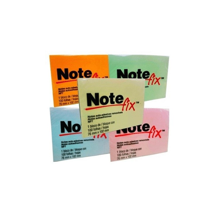 Bloco Note Fix Adesivo Amarelo 100 Folhas 76mmx76mm 38x50mm - Para Uso ...