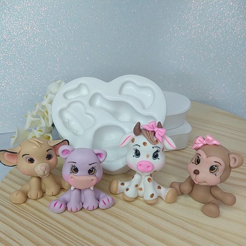 Molde de silicone para biscuit Bichinhos universal | Shopee Brasil