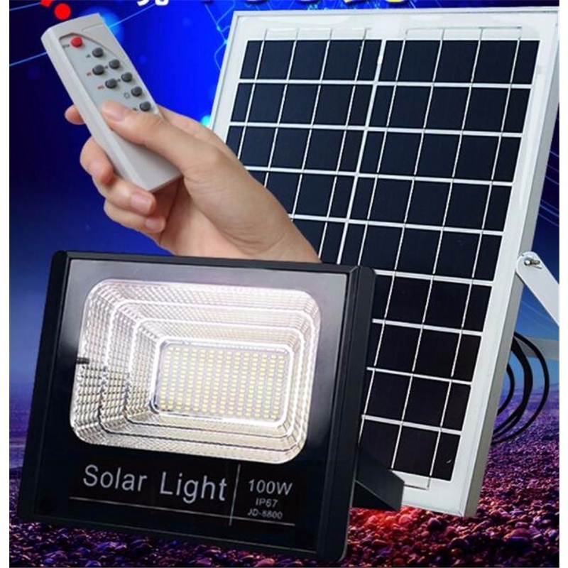 Holofote Refletor Led Luminaria Solar 100watts Com Placa_pv Smart ...