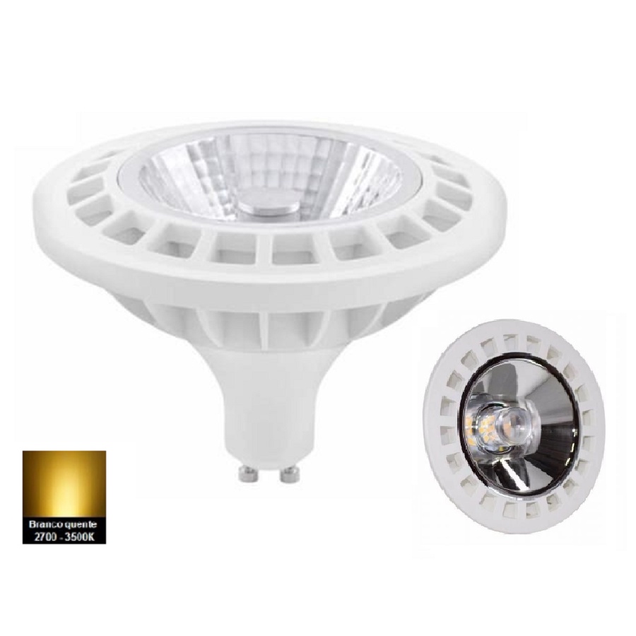 Lâmpada Led Cob AR111 11W Branco Quente 2700K Base GU10 | Shopee Brasil