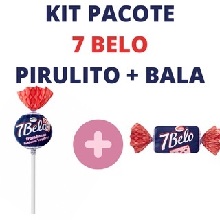 Kit 7 Belo - Pacote De Bala 7 Belo 600 Gramas E Pacote De Pirulito 7 ...