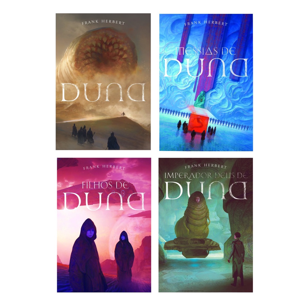 COLEÇÃO DUNA 4 LIVROS FRANK HERBERT LIVROS CAPA DURA | Shopee Brasil