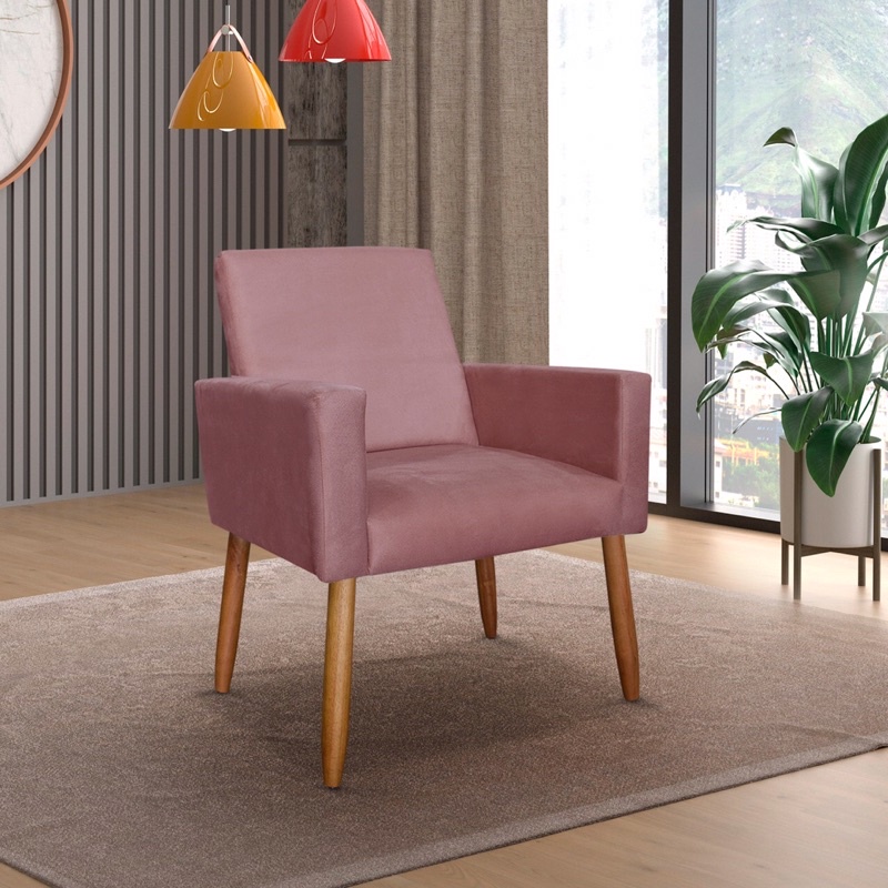 poltrona decorativa nina rosa | Shopee Brasil