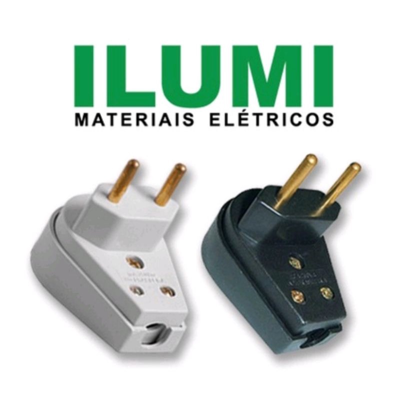 Pino plug pluge macho prensa cabo gigante 90° 2p 10A 250v branco ...