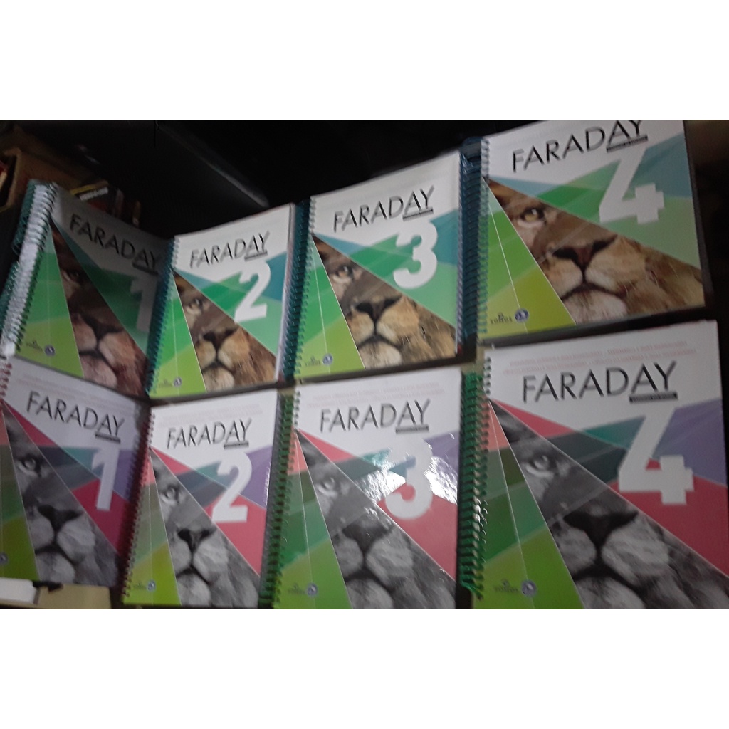 Livros Faraday Caderno de estudos + Caderno do aluno Volumes 1,2,3,4 ...