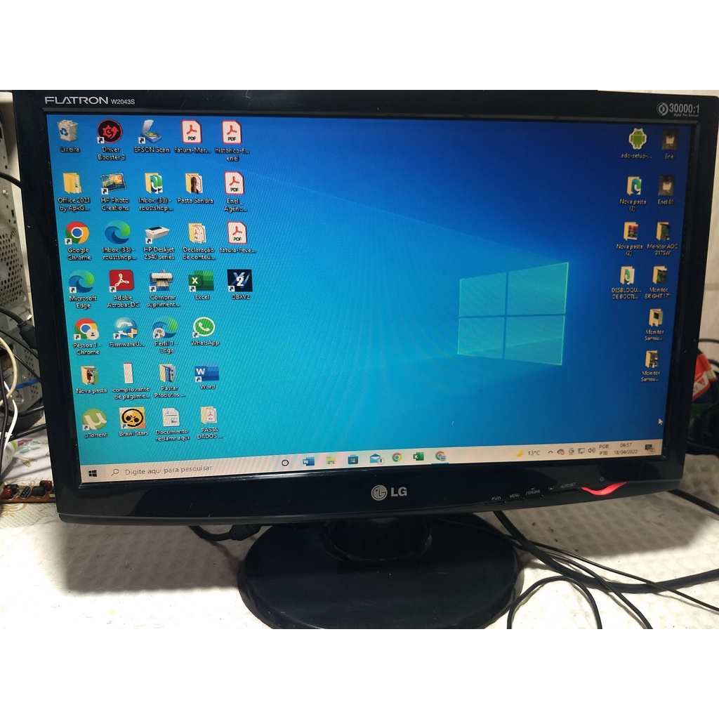 Monitor LG Flatron 20'' Polegadas W2043S | Shopee Brasil