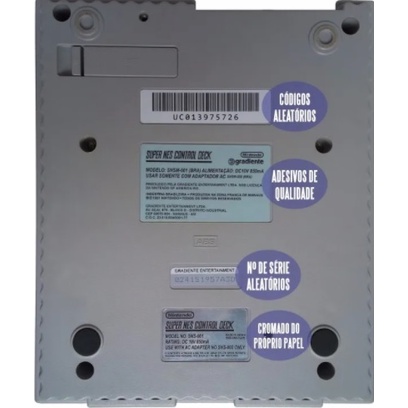 Kit Adesivo Console Super Nintendo Label S-nes Etiqueta Fita | Shopee ...