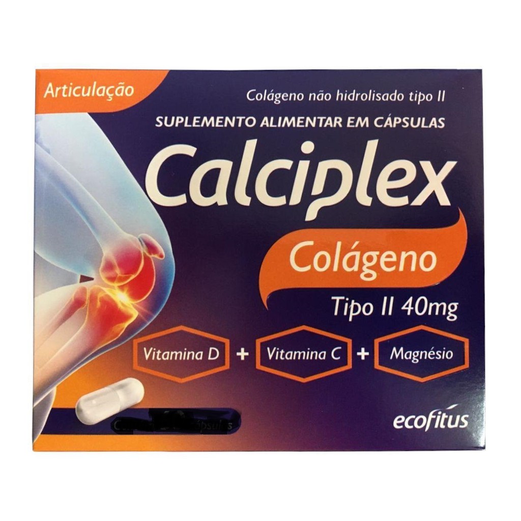 CALCIPLEX COLAGENO TIPO II 40MG C/30CPS (SUPLEMENTO) | Shopee Brasil