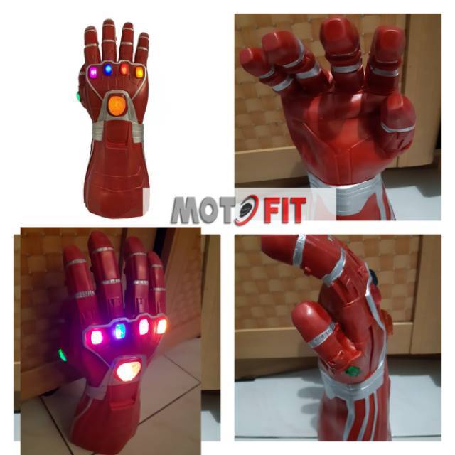 Luvas Ironman Thanos Infinity Gauntlet Com Luzes De Pedra Led Podem ...