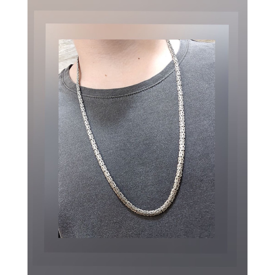 Corrente Bali Ponto Peruano Prata 925 60cm 5mm | Shopee Brasil