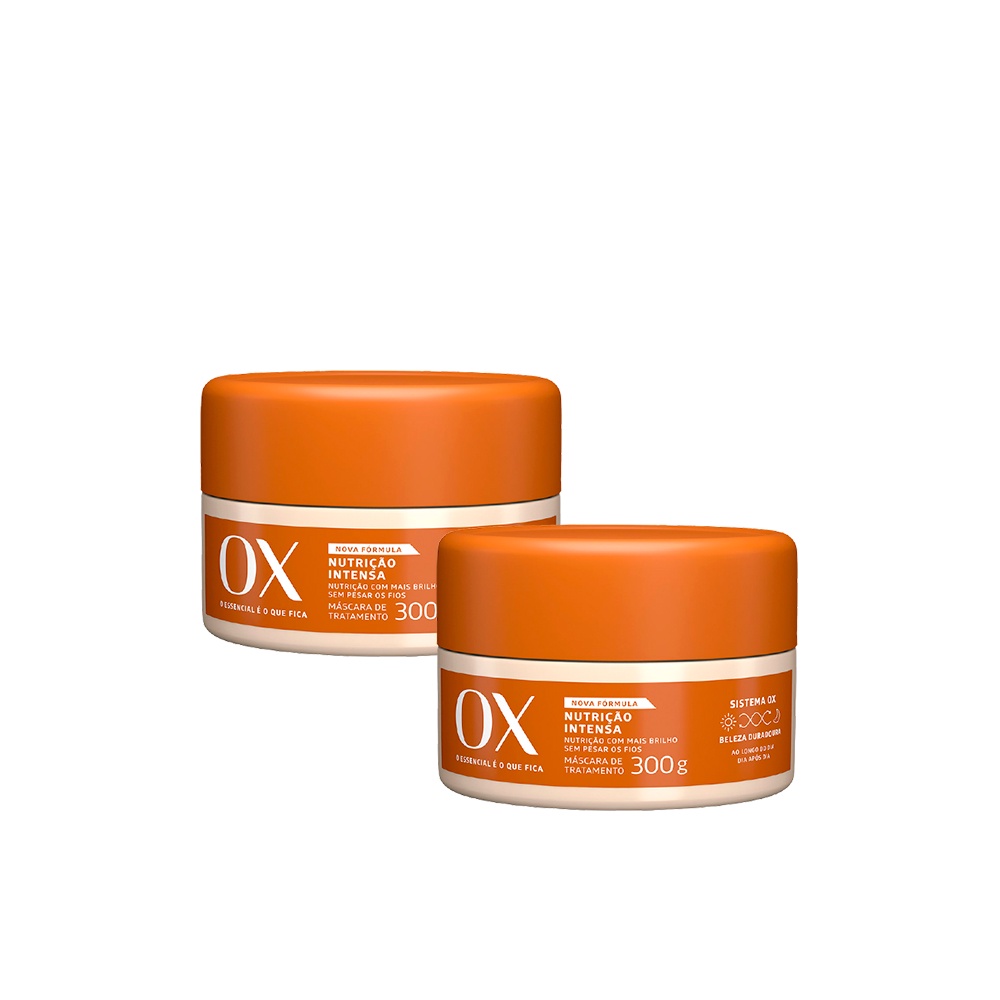 Kit 2 Máscara de Tratamento OX Cosméticos Creme de Nutrição Intensa Com ...