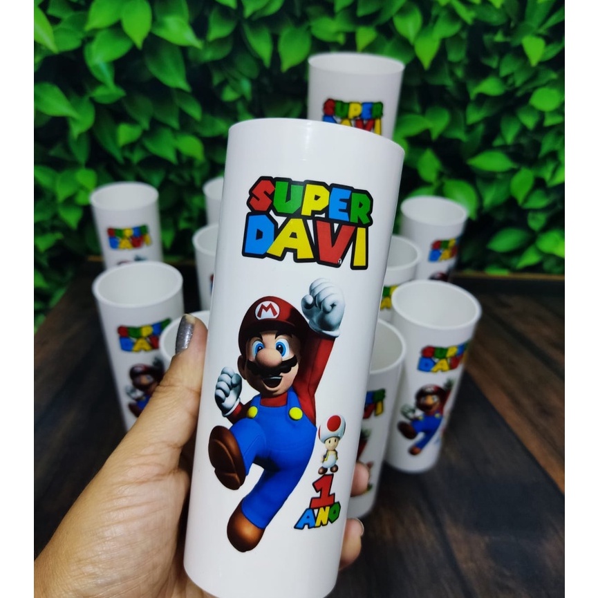 Kit 10 Copo Long Drink Super Mario Bros | Shopee Brasil
