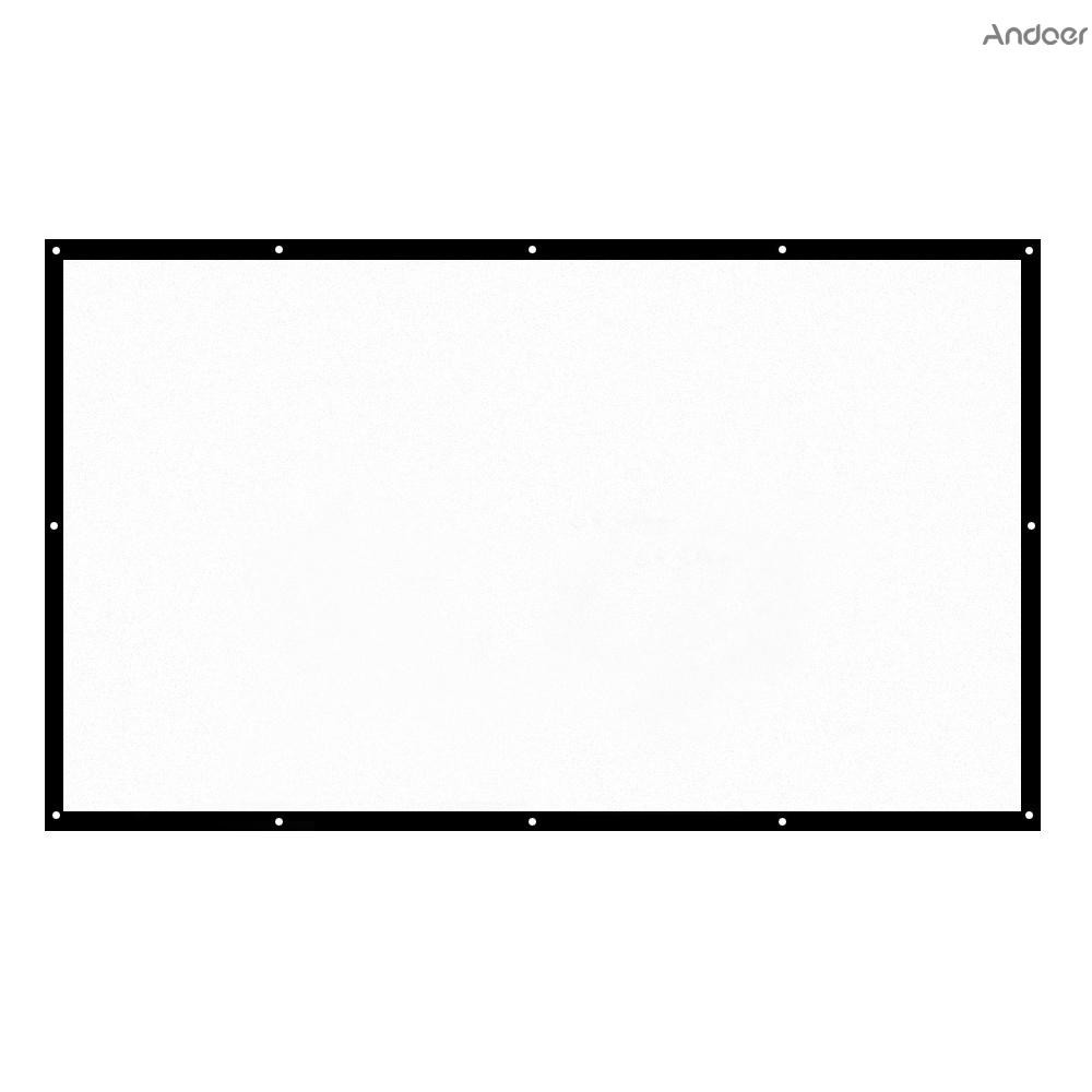 Dacron Tela Projetor Portátil H150 150 "Hd 16: 9 Branco 150 Polegadas ...