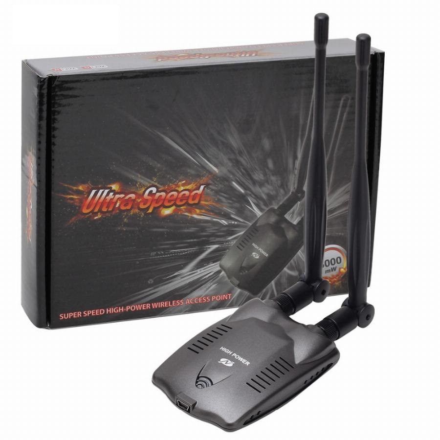 Adaptador Usb wireless High Power, Dupla Antena 5dbi wi-fi, Chipset ...