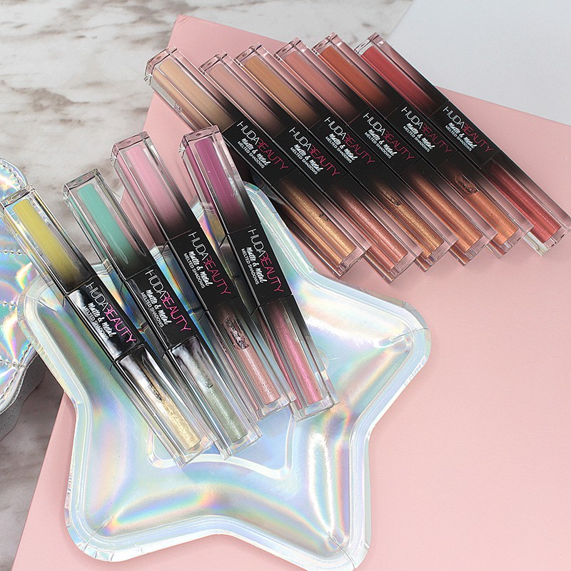 Sombra Líquida Matte e Metal Duo Huda Beauty - Melted Shadows Sombras ...