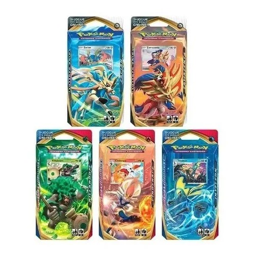 Kit 5 Deck Pokémon Lendas De Galar e Rixa Rebelde Cartas Tcg | Shopee ...