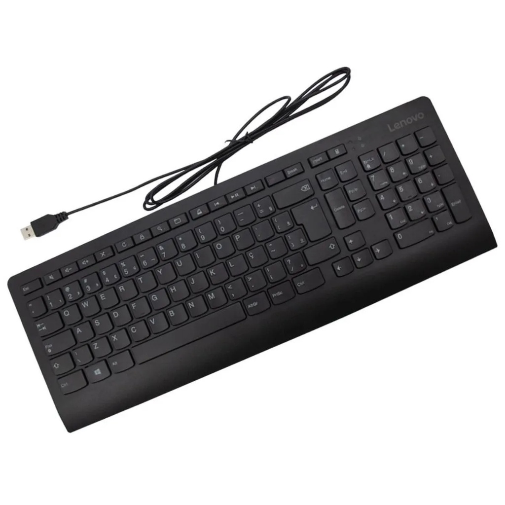 Teclado Lenovo ABNT 2 Br Usb, com numérico Original Seminovo | Shopee ...