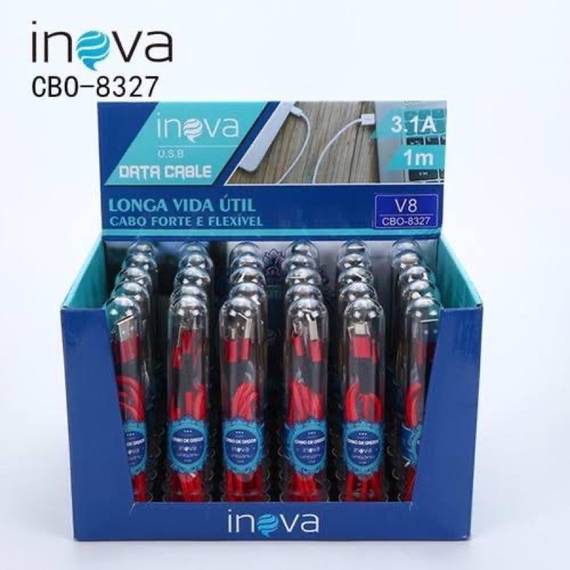Cabo Tubo Inova V8 / USB CBO-5684 1 Metro | Shopee Brasil
